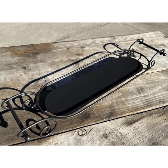 Longaberger | Accents | Longaberger Black Wrought Iron Long Rectangular ...
